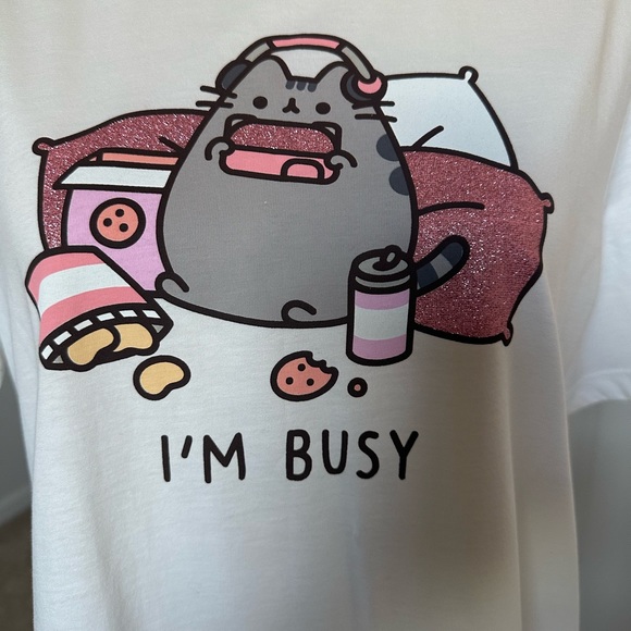 Pusheen | Tops | Pusheen Im Busy T Shirt | Poshmark